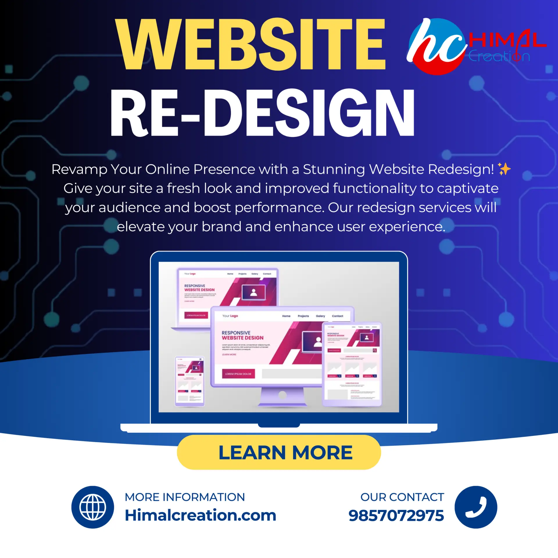 Website Re-Design - Himal Creation
